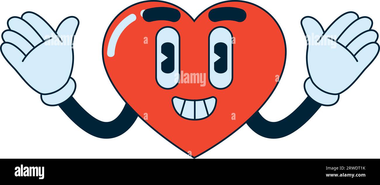 cartoon character heart Stock Vector Image & Art - Alamy