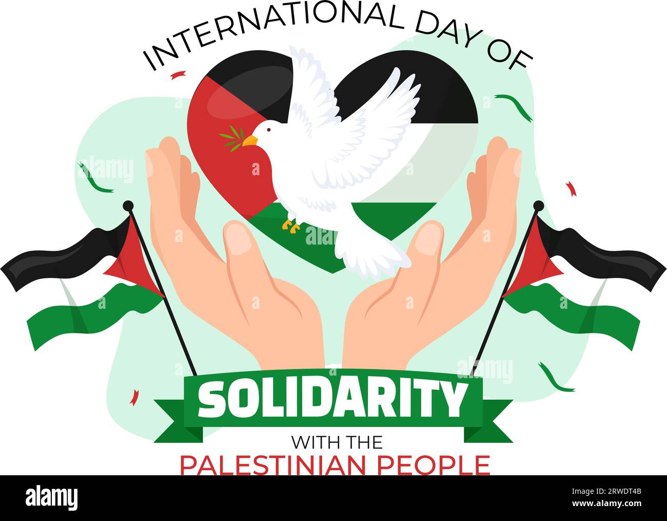 International Day of Solidarity with the Palestinian People Vector ...
