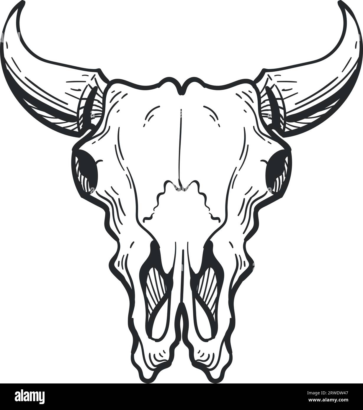 bull skull death icon vector Stock Vector Image & Art - Alamy