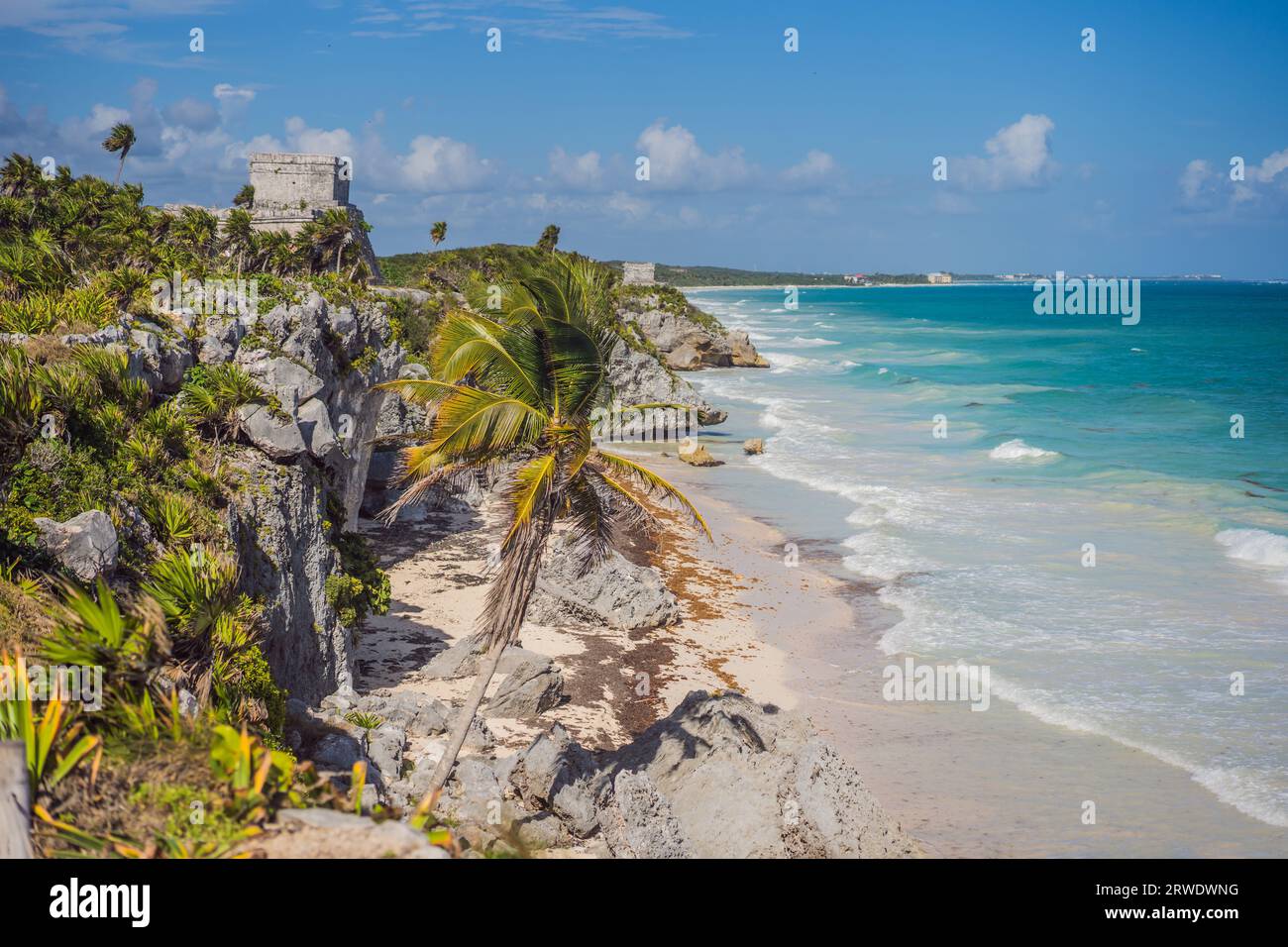Pre-Columbian Mayan walled city of Tulum, Quintana Roo, Mexico, North ...