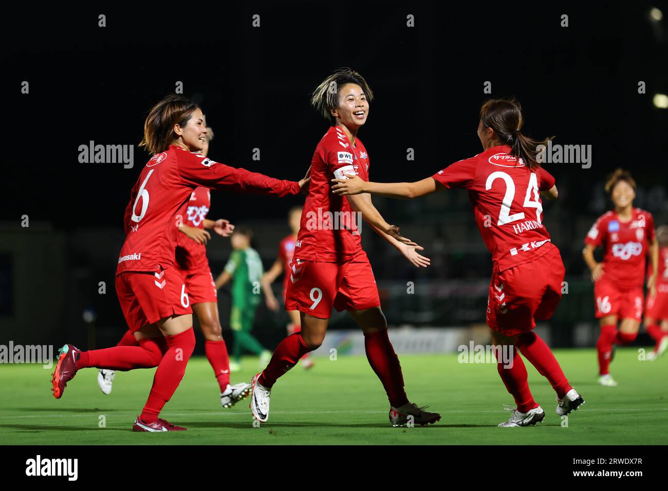 Ajinomoto Feild Nishigaoka, Tokyo, Japan. 17th Sep, 2023. (L to R) Yuna Matsubara, Mina Tanaka ...