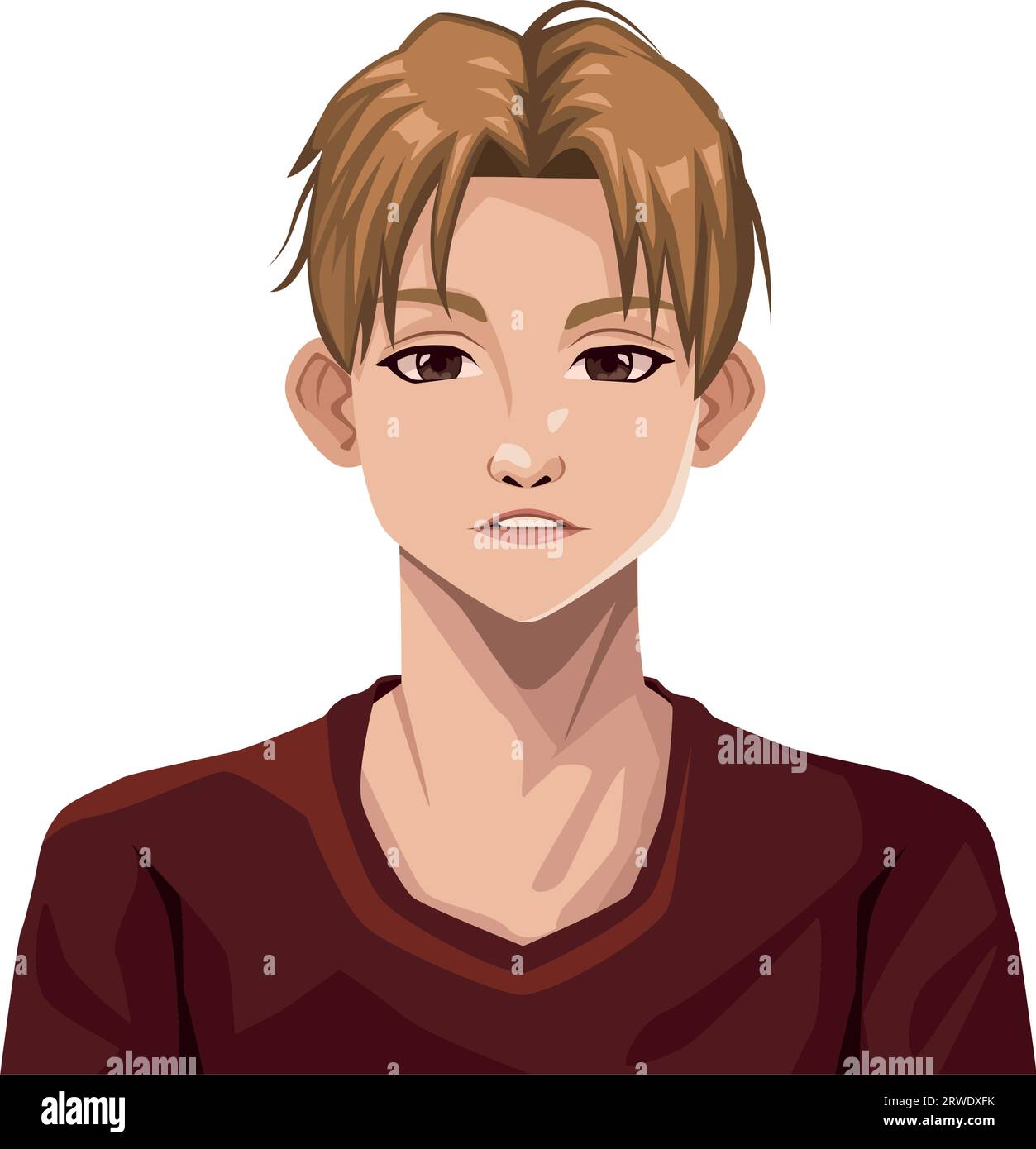 Blond young man model Stock Vector Images - Alamy