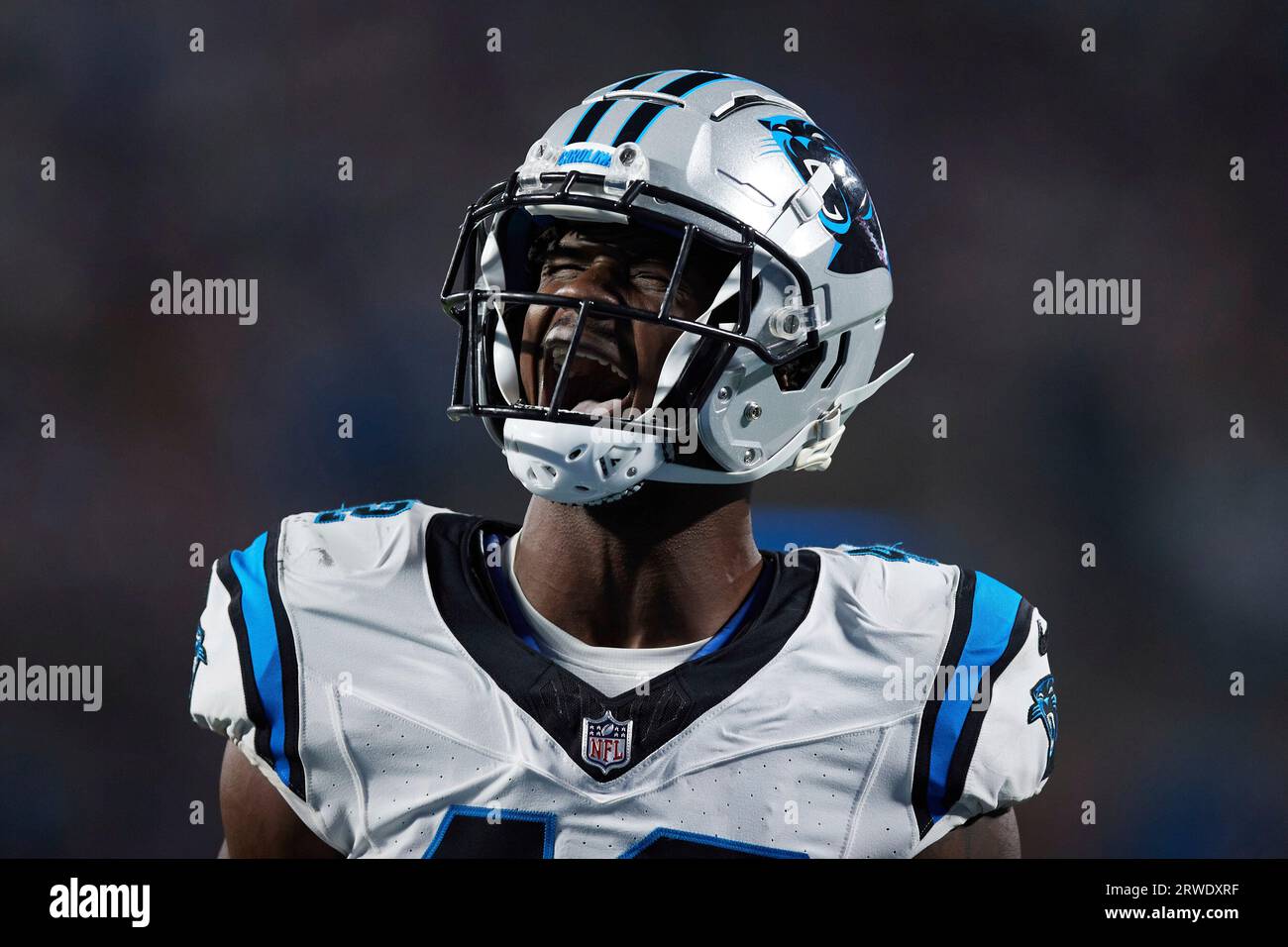 Carolina Panthers safety Sam Franklin Jr. (42) reacts after a play on ...