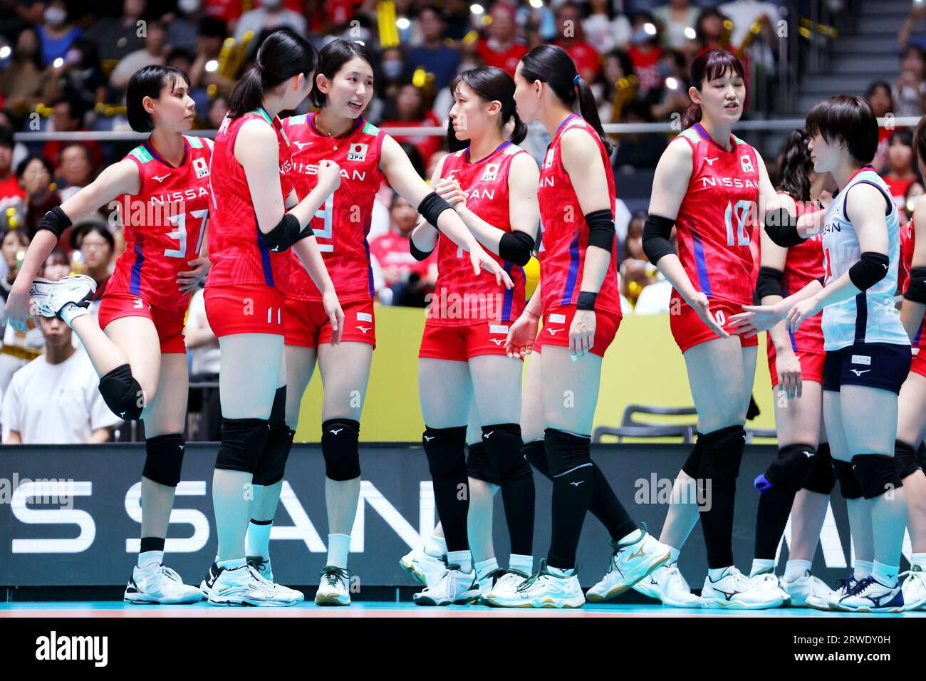 Tokyo, Japan. 16th Sep, 2023. Japan Women's team group Volleyball : FIVB Road To Paris ...