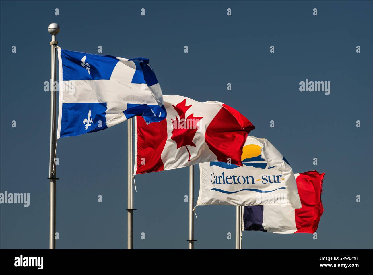 Flags Carleton, Quebec, CA Stock Photo - Alamy