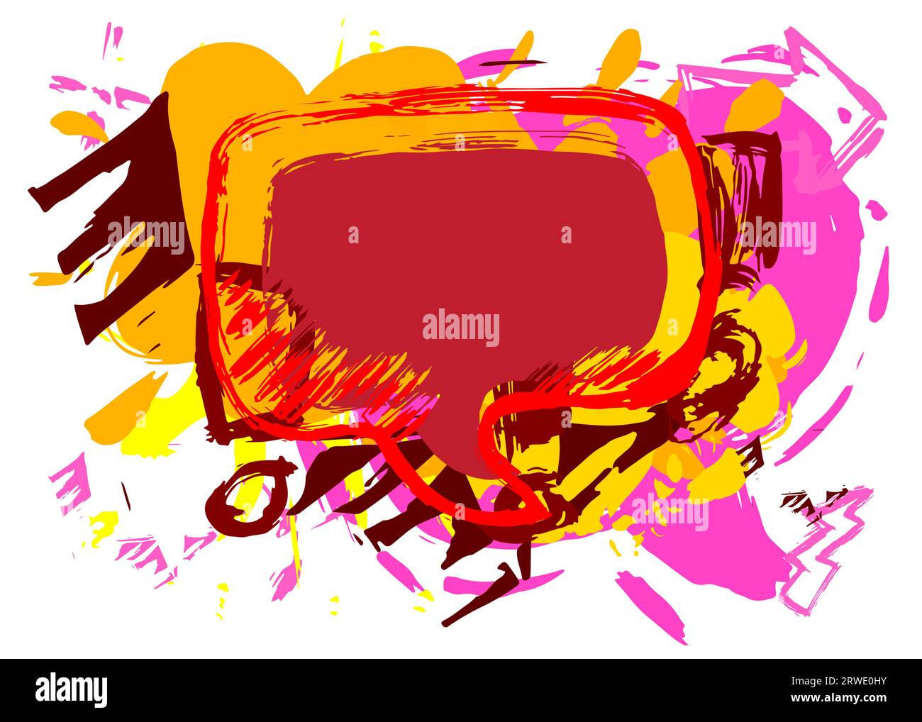 Abstract purple pink graffiti speech Stock Vector Images - Alamy