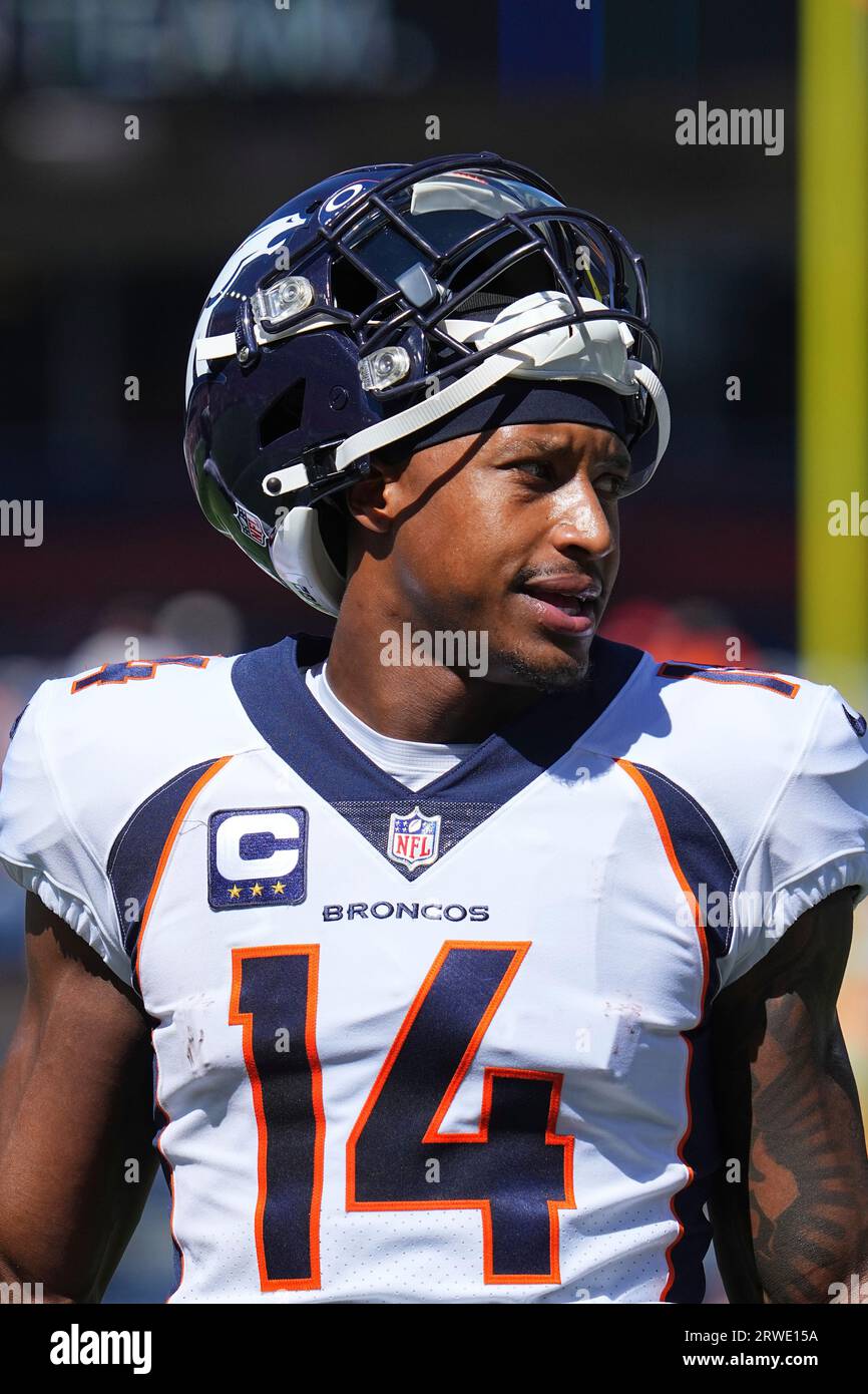 Denver Broncos wide receiver Courtland Sutton (14) against the ...