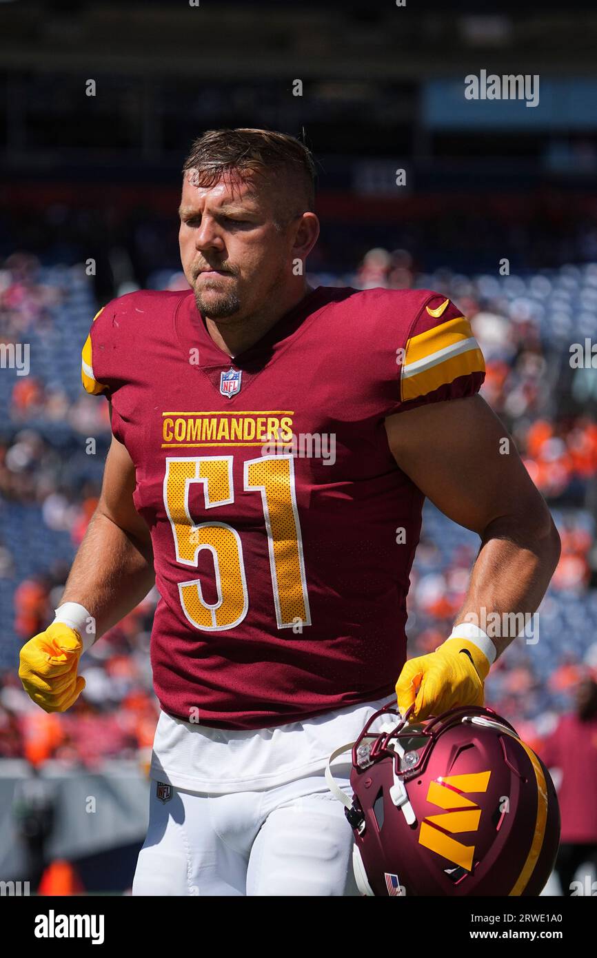 Washington Commanders linebacker David Mayo (51) against the Denver ...