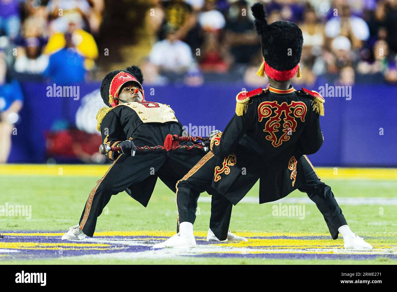 BATON ROUGE, LA - SEPTEMBER 09: The Grambling State Tiger Marching band ...