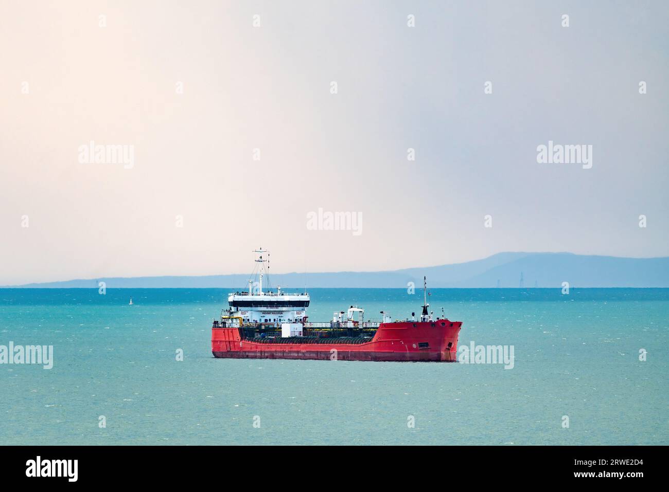 Oil tanker in open sea Stock Photo - Alamy