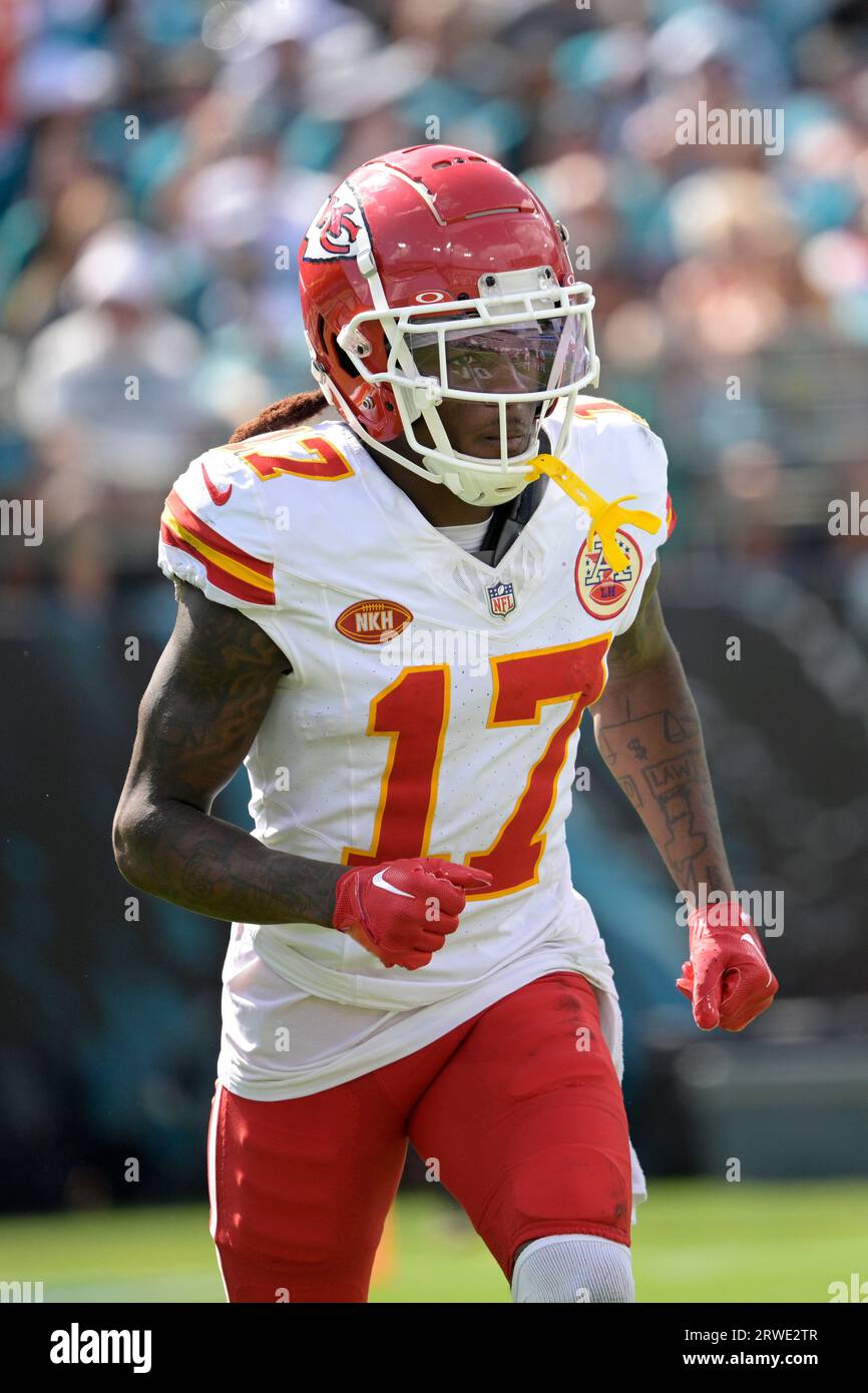 Kansas City Chiefs wide receiver Richie James (17) runs a route during ...