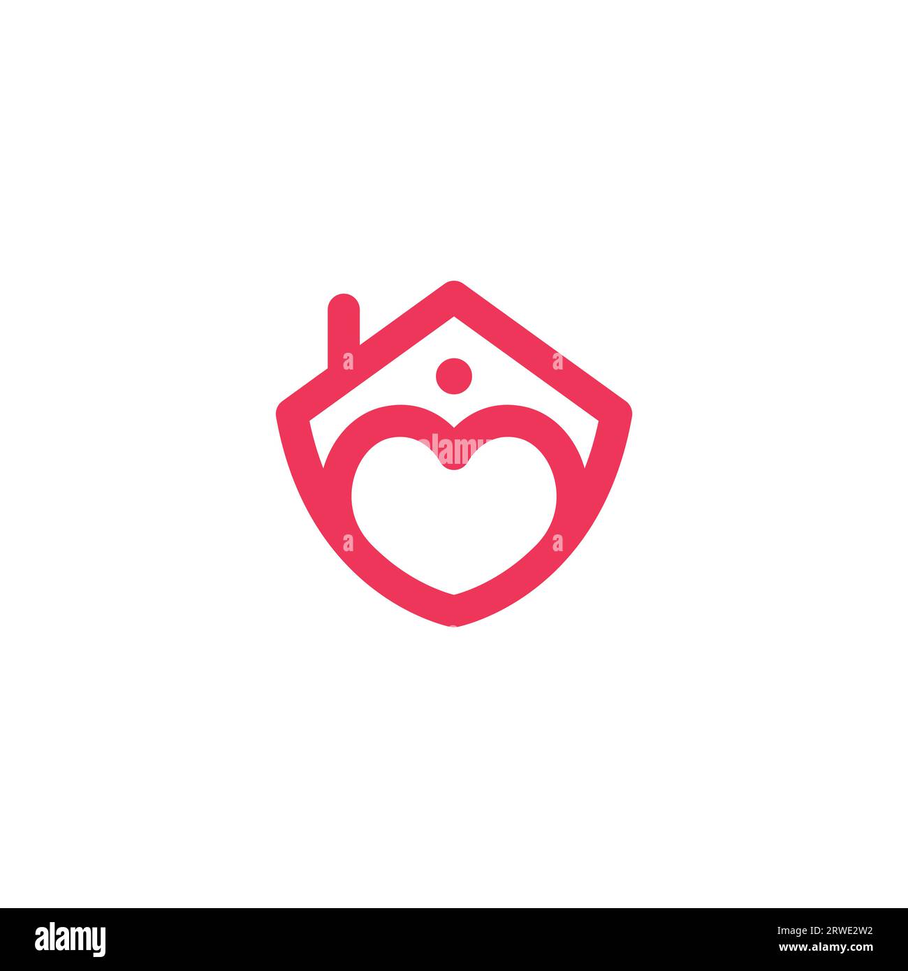Love Home Logo Vector. Heart Real Estate Logo Stock Vector Image & Art ...