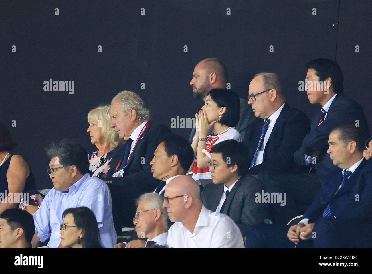 Nice, France. 17th Sep, 2023. Sir Bill Beaumont, Princess Akiko of Mikasa of Japan, Prince ...