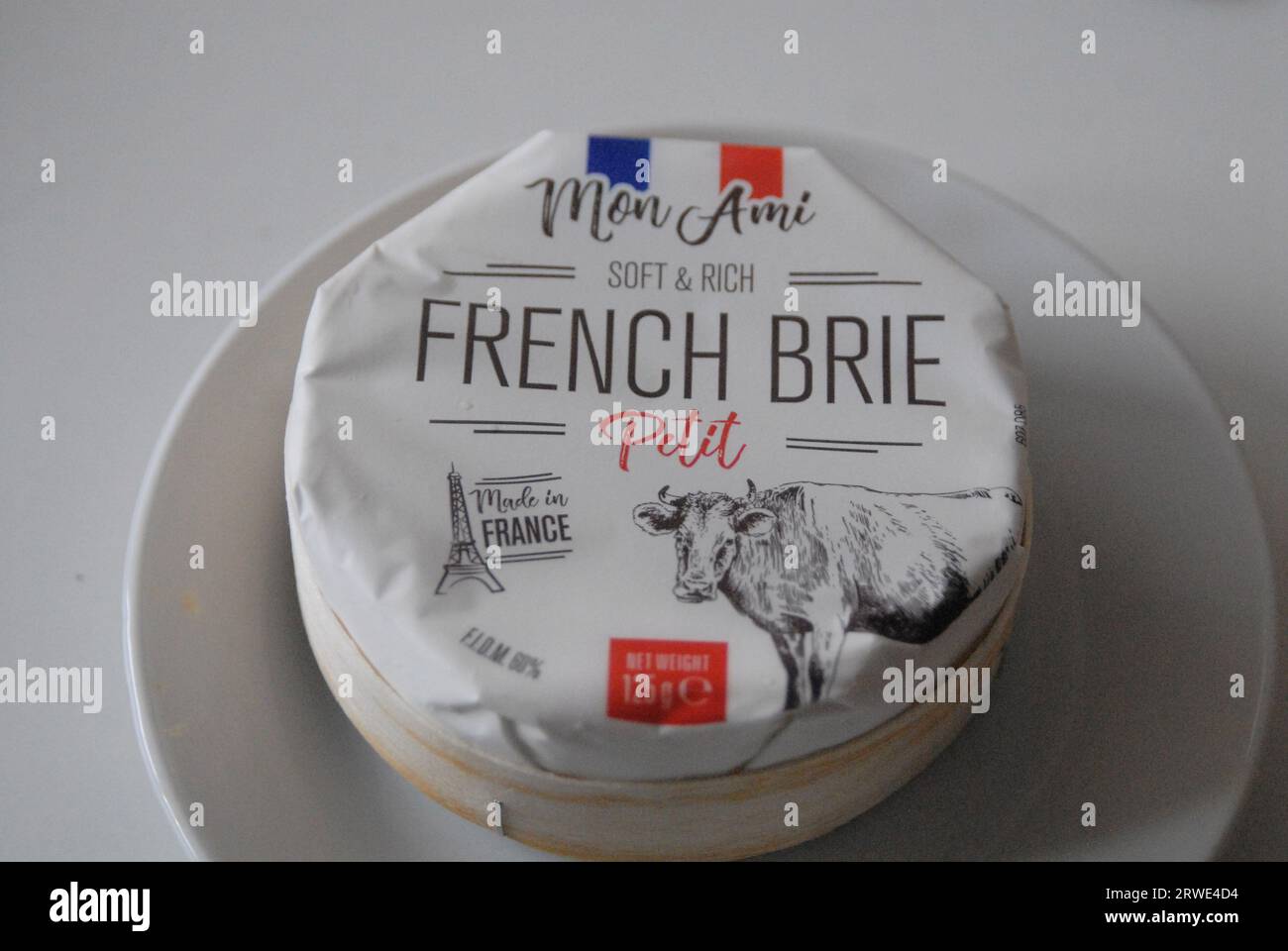 Kastrup/Copenhagen/Denmark/18 September 2023/French brie cheese in ...