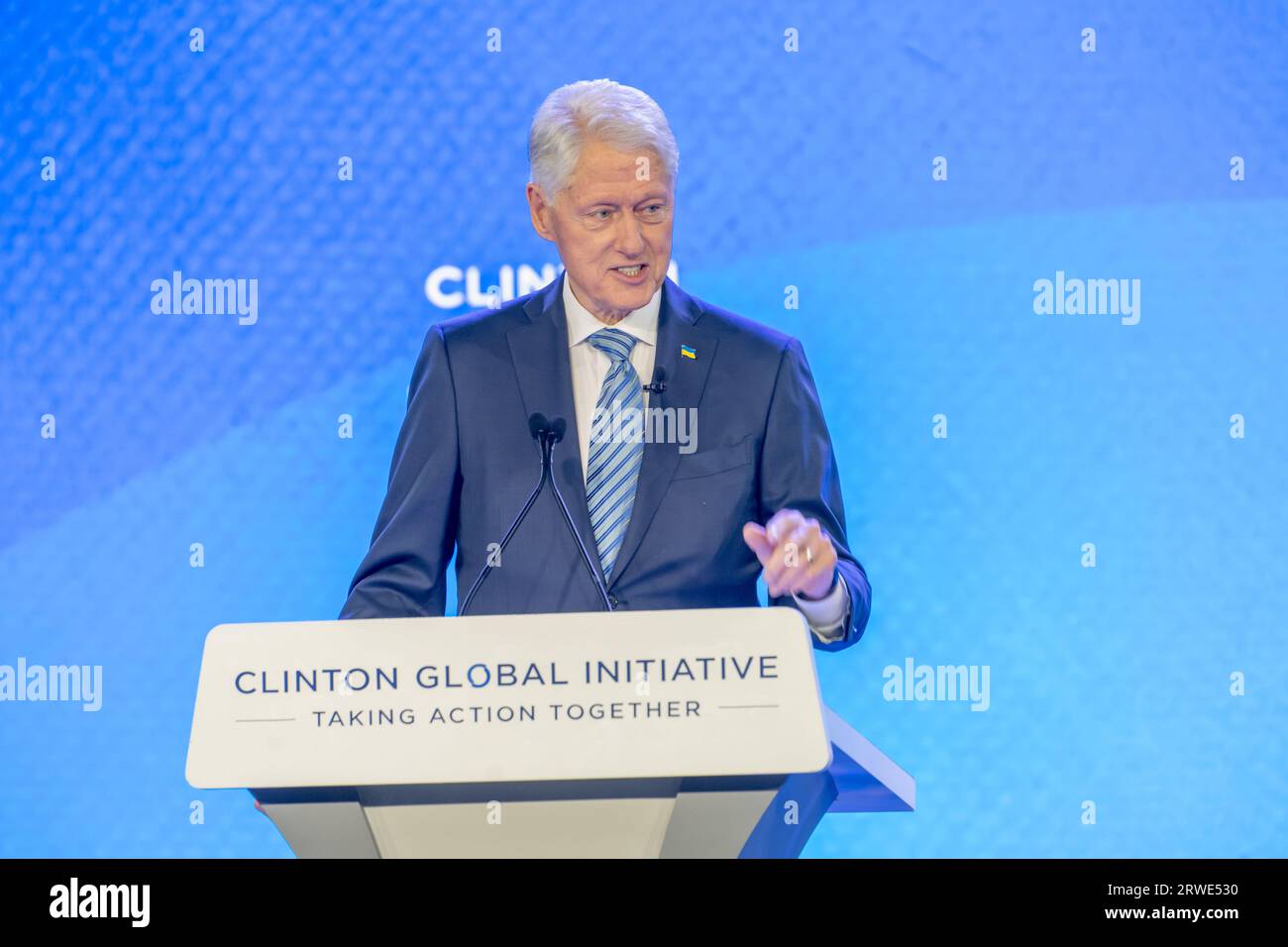 New York, United States. 18th Sep, 2023. Former President Bill Clinton ...