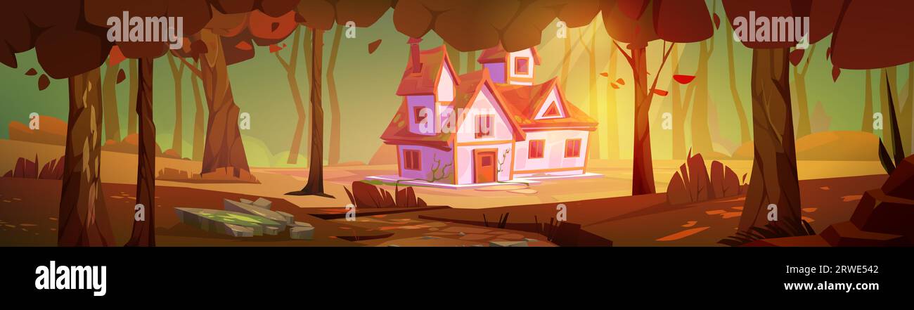Fall cabin exterior Stock Vector Images - Alamy