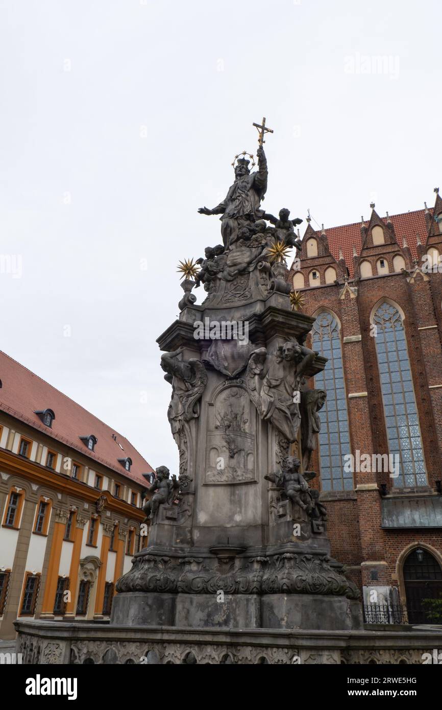 Wroclaw, Poland May 2023 Details of Wroclaw Cathedral in Tumski island ...