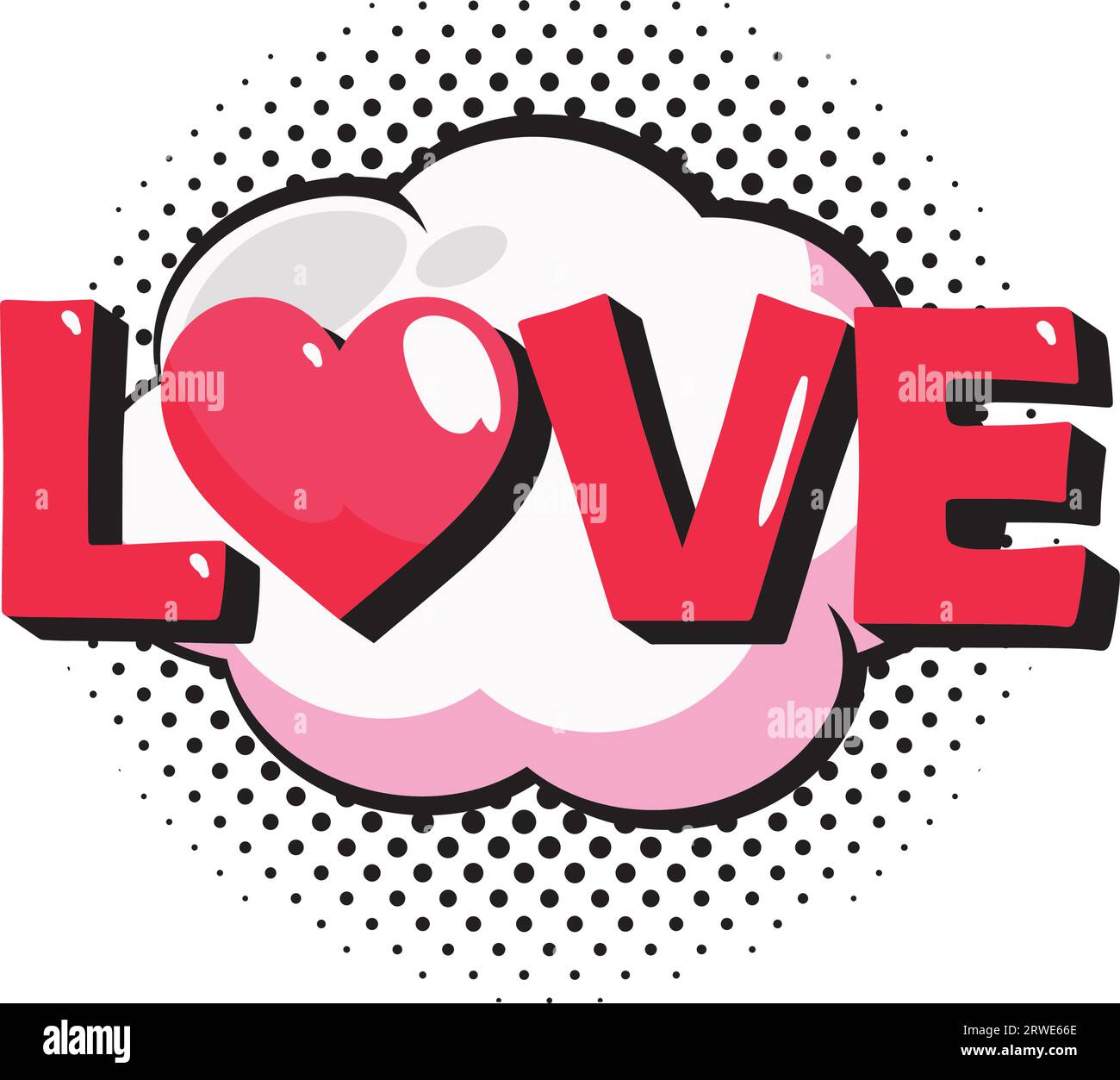 love pop art font Stock Vector Image & Art - Alamy