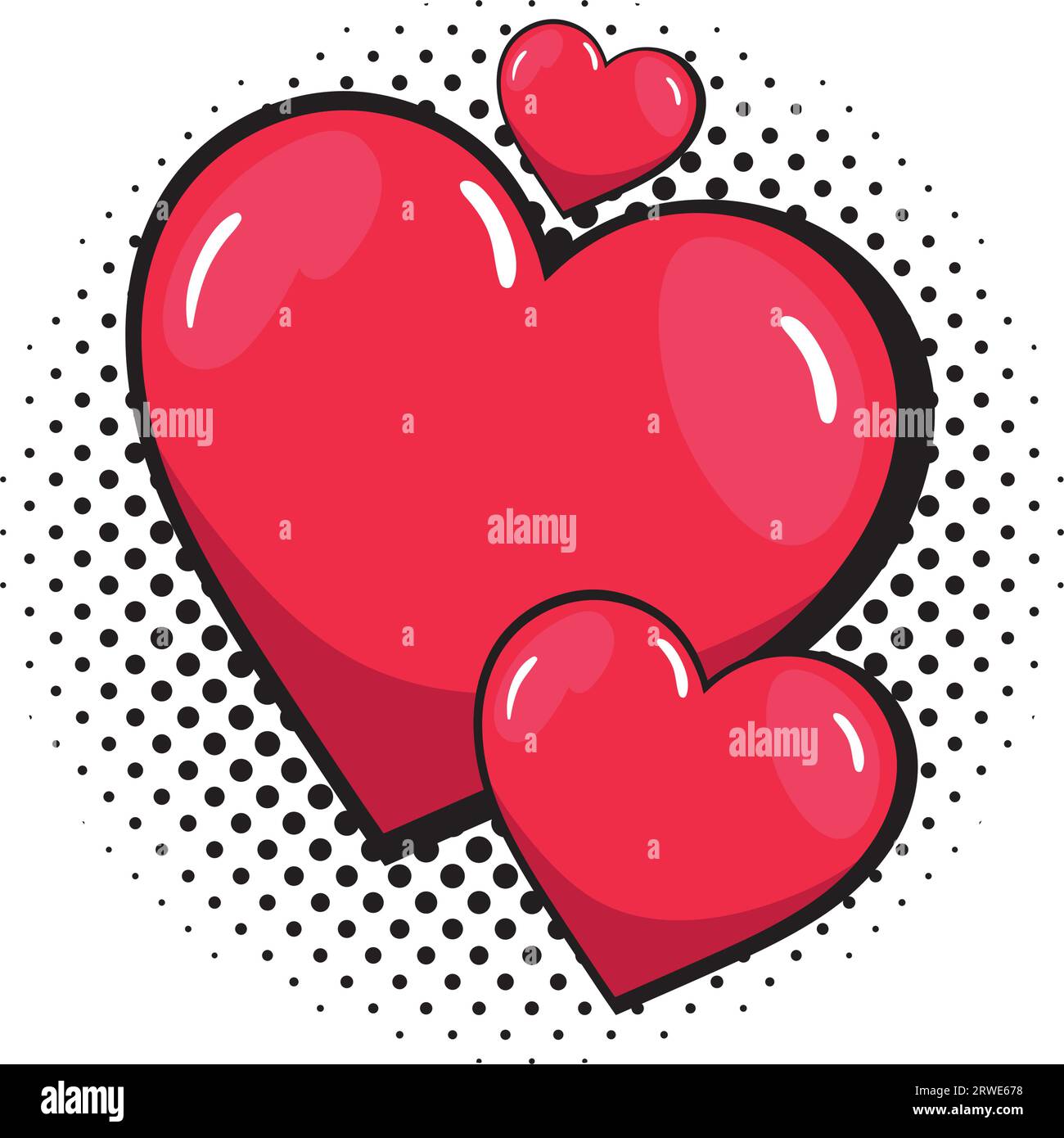 love pop art hearts Stock Vector Image & Art - Alamy