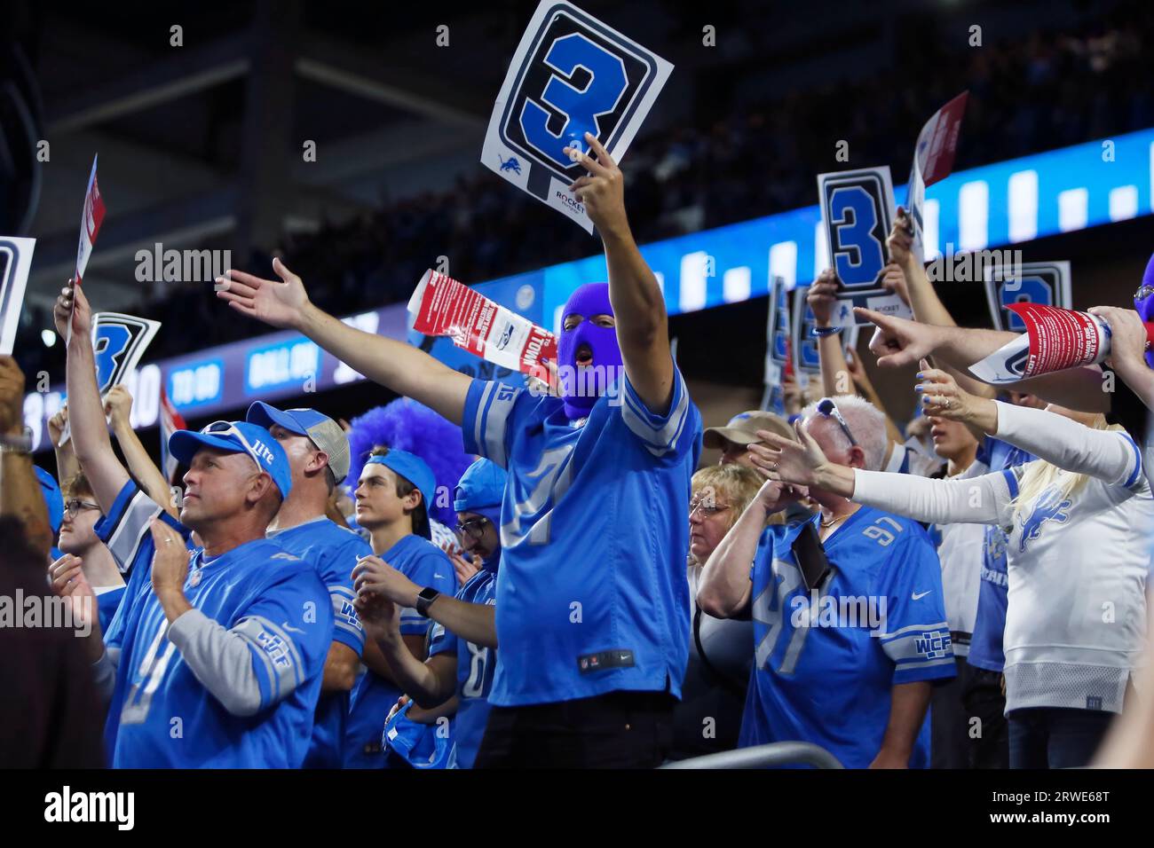Fans cheer the Detroit Lions during the second half of an NFL football ...