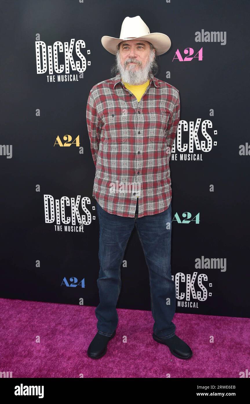 Larry Charles arrives at the premiere of "Dicks: The Musical" on Monday ...