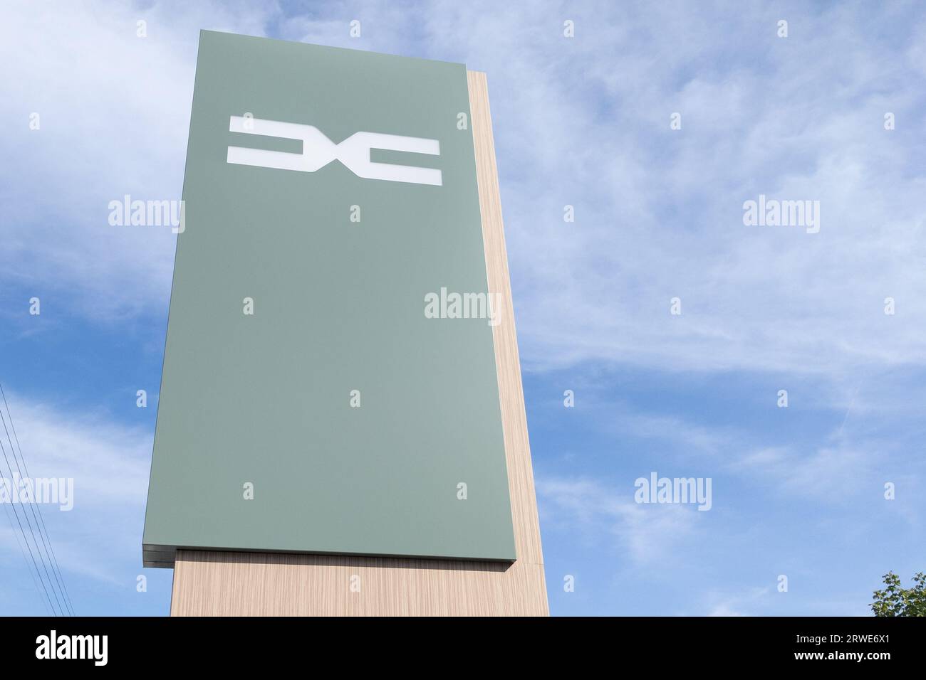 Bordeaux , France - 09 12 2023 : Dacia new modern sign logo and text ...