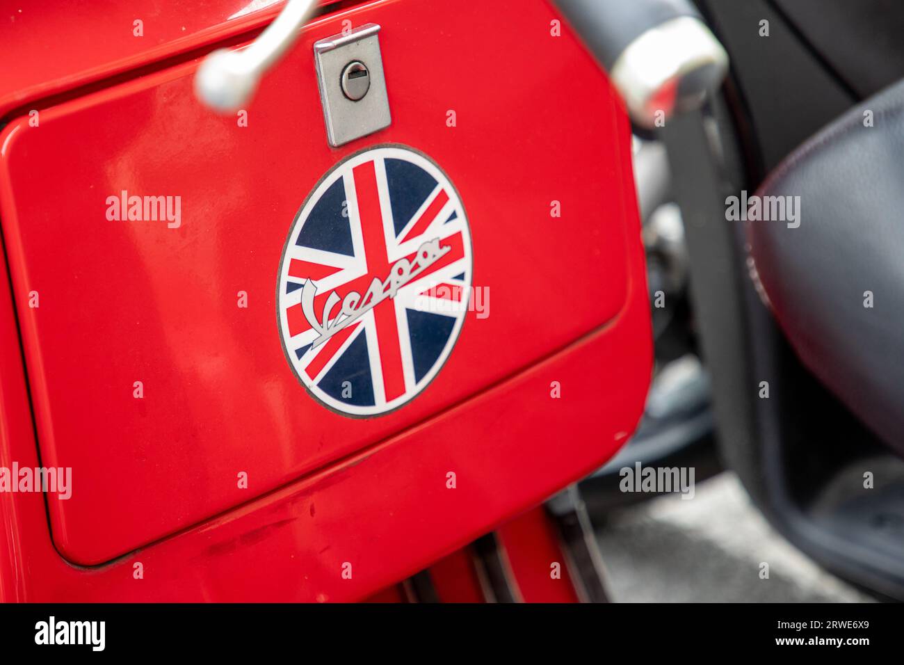 Bordeaux , France - 09 12 2023 : vespa logo brand and ancient text sign ...