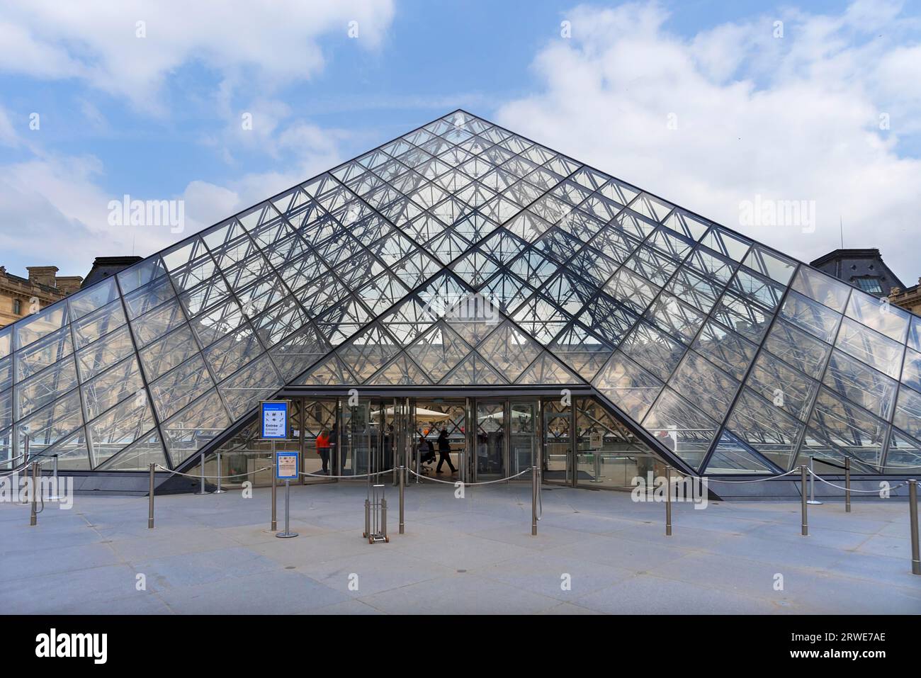The glass pyramid was built from 1985 to 1989 in the courtyard of the ...