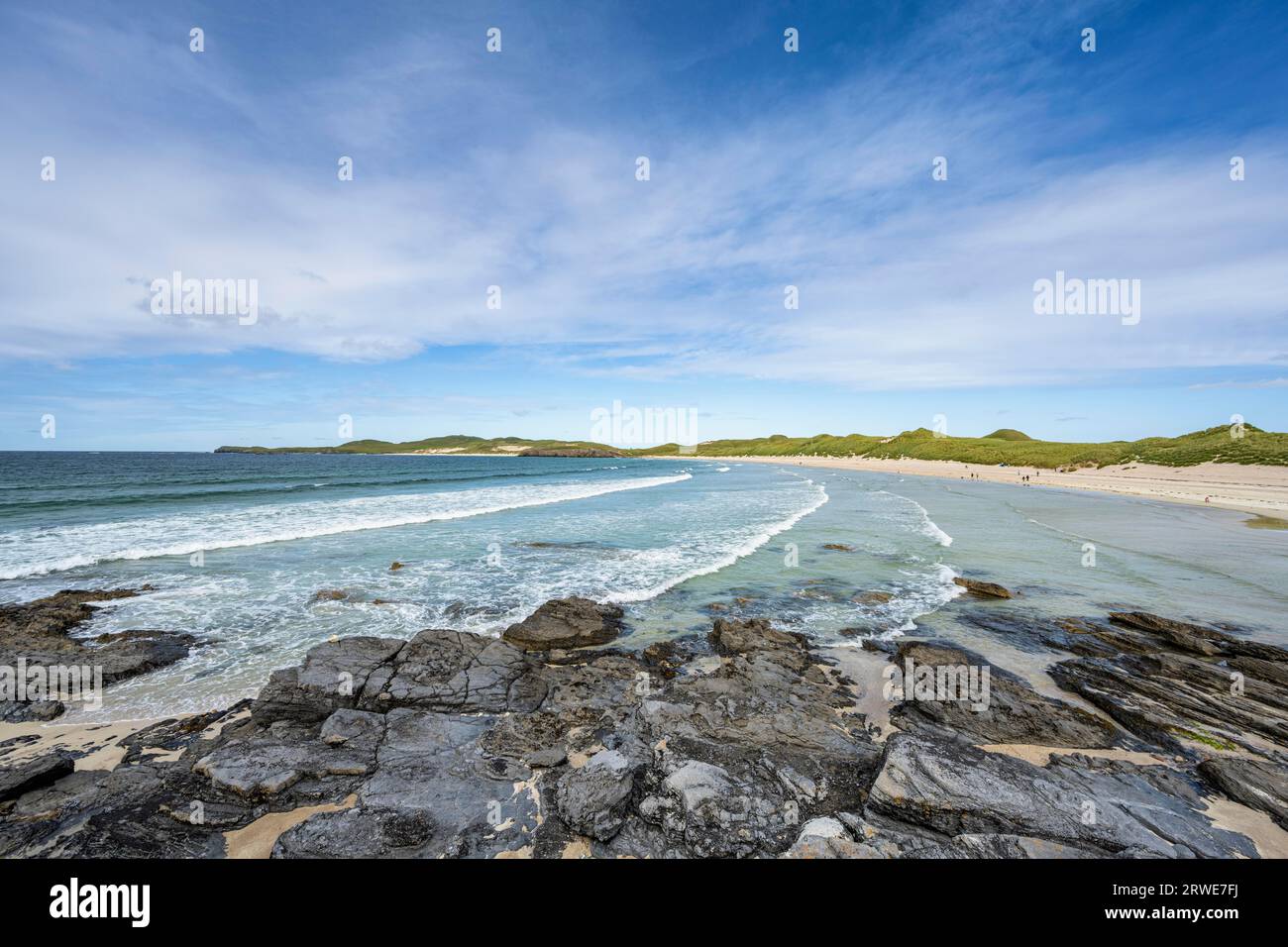 View over Balnakeil Beach in the Northern Highlands, Durness, Highlands ...