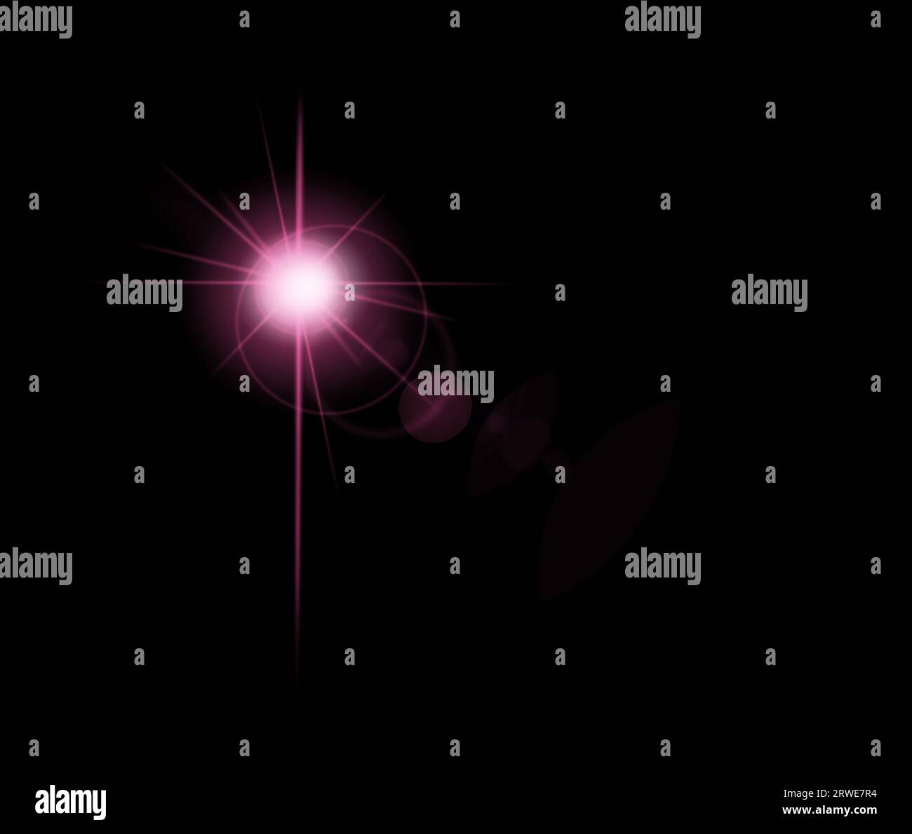 Light, neon and purple spark on black background for sparkle, glitter ...