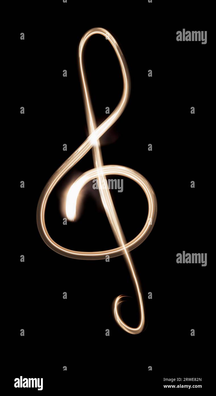 Treble g clef hi-res stock photography and images - Alamy