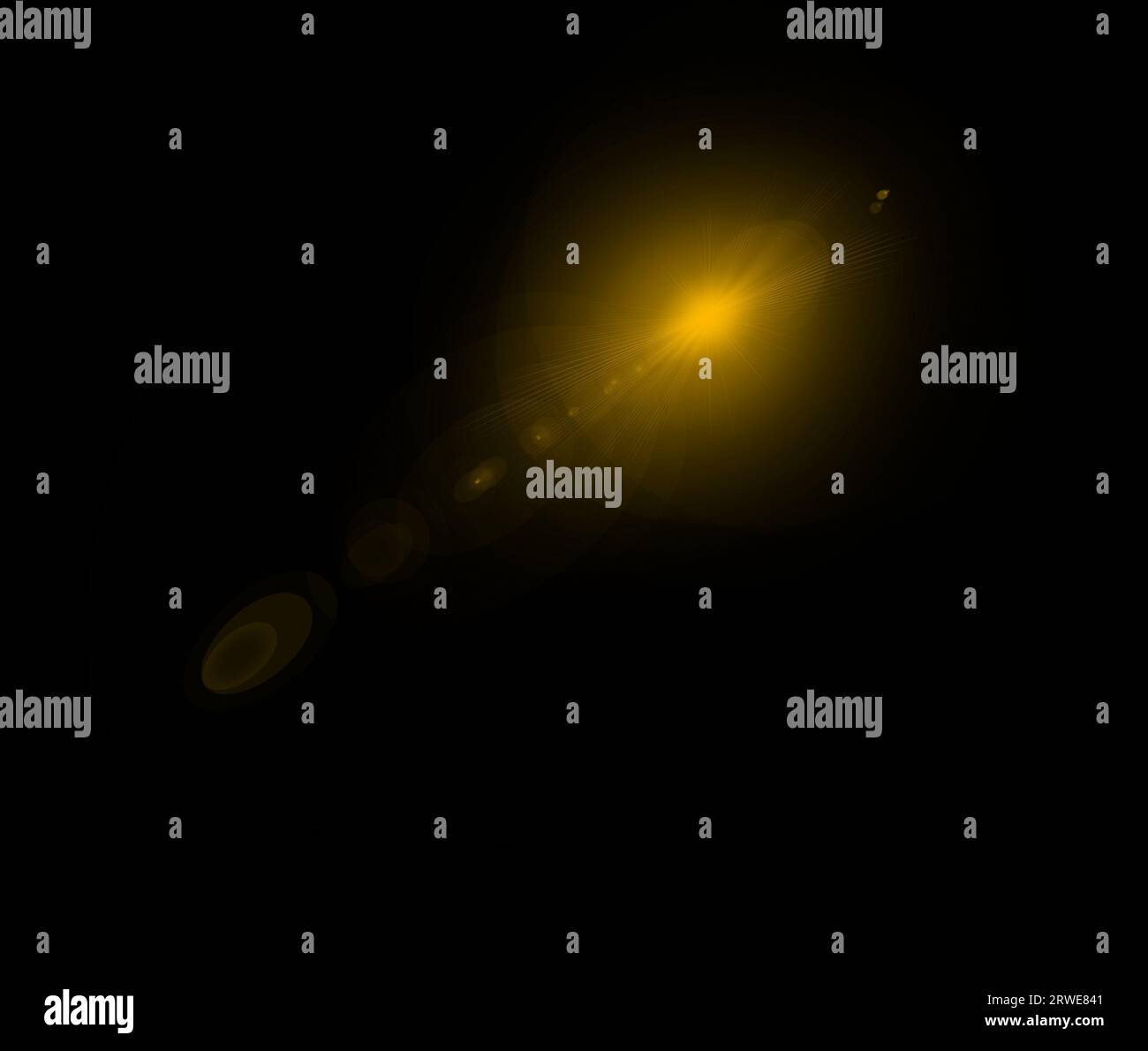 Light, neon and yellow spark on black background for sparkle, glitter ...