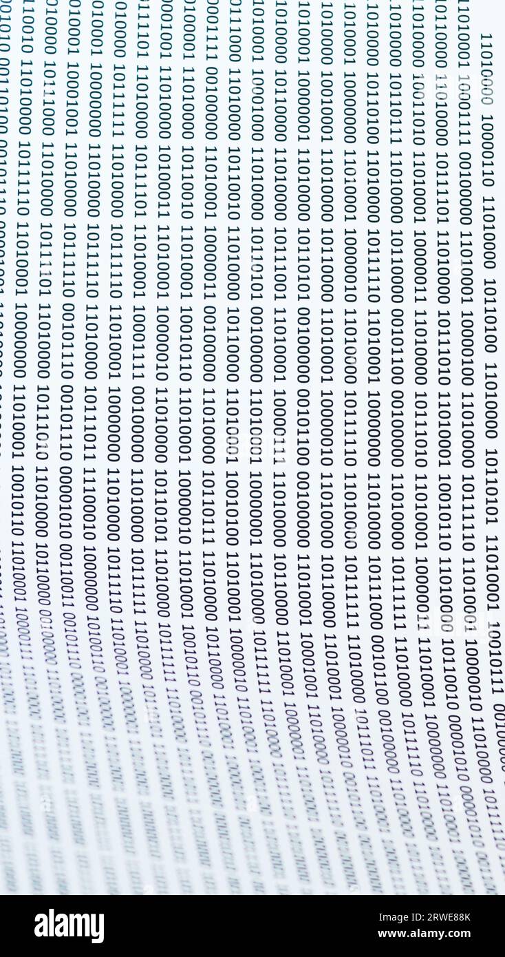 Vertical Binary Code Background Binary Code Algorithm Binary Data Code And Decryption Concept