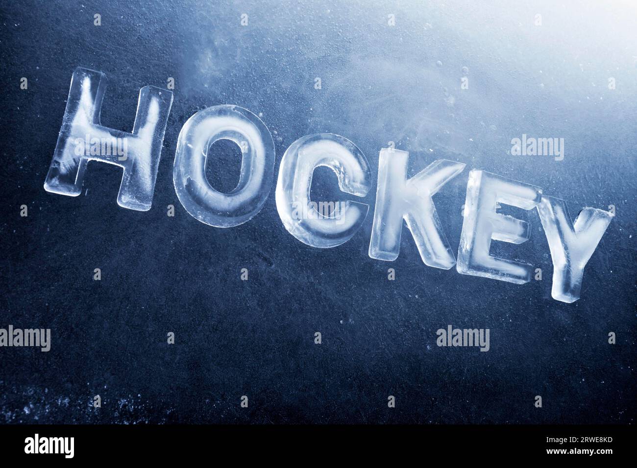 Word Hockey written with real ice letters Stock Photo - Alamy