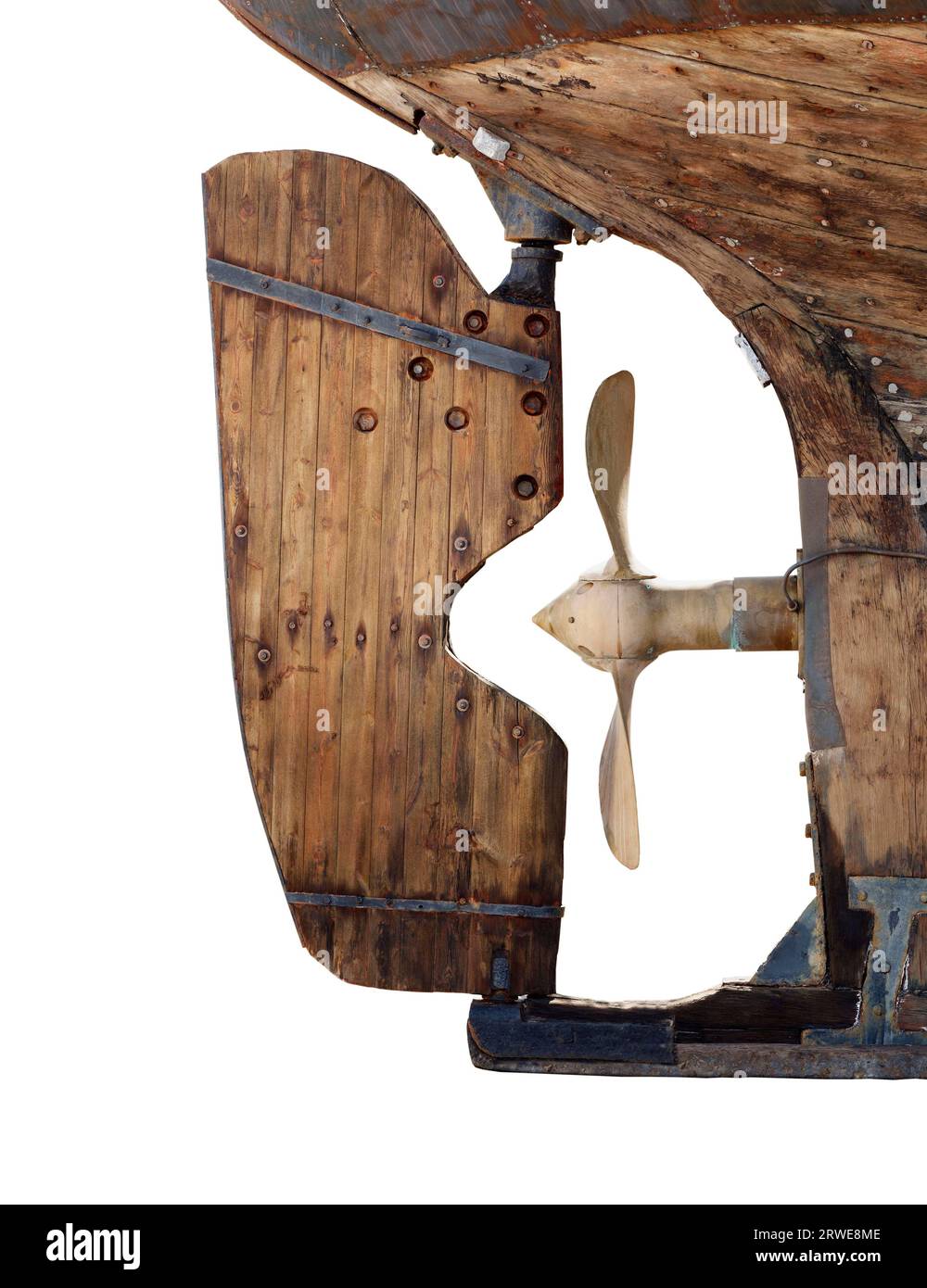 Old wooden ship rudder hi-res stock photography and images - Alamy