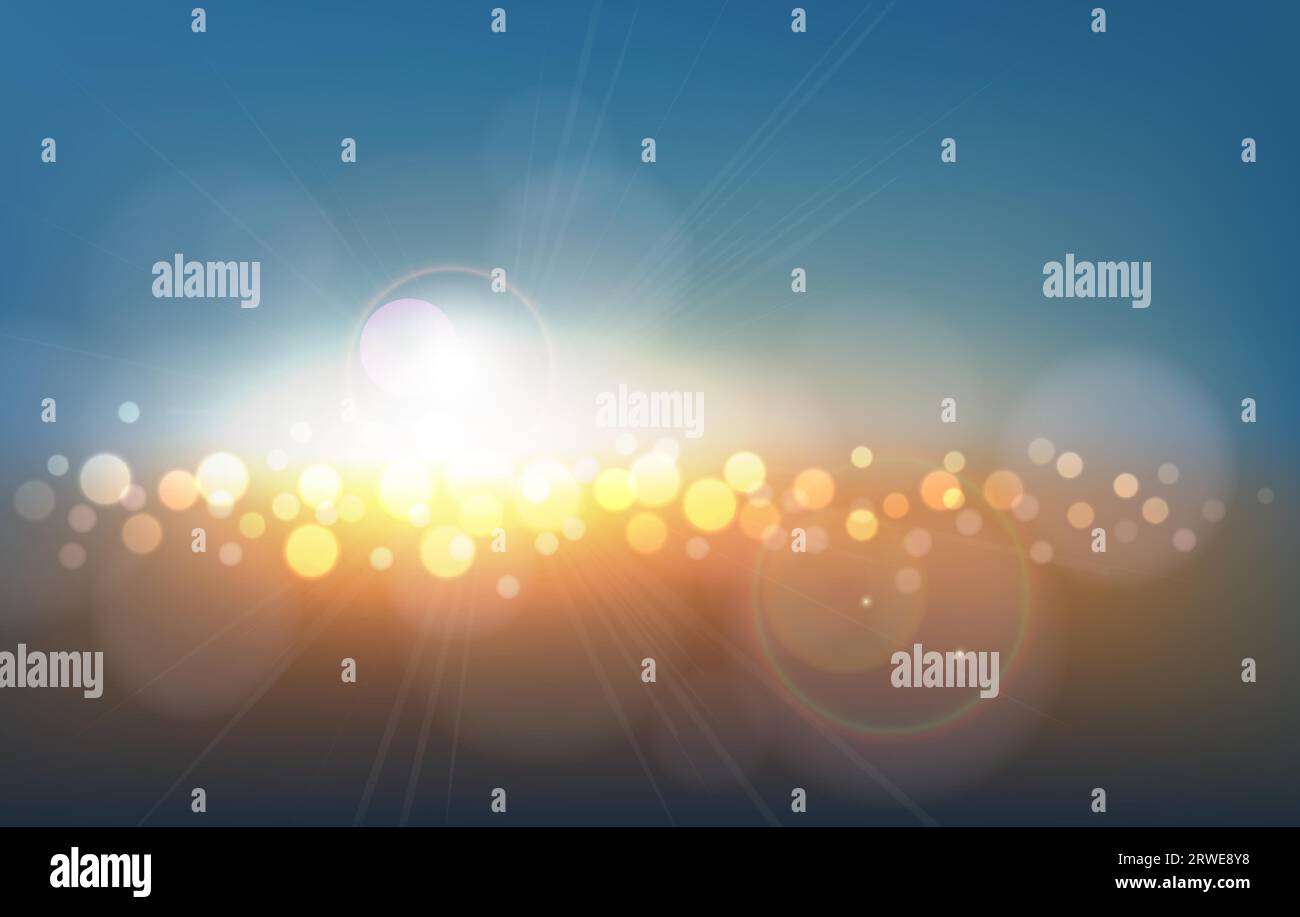 Glowing sunset light Stock Vector Images - Alamy