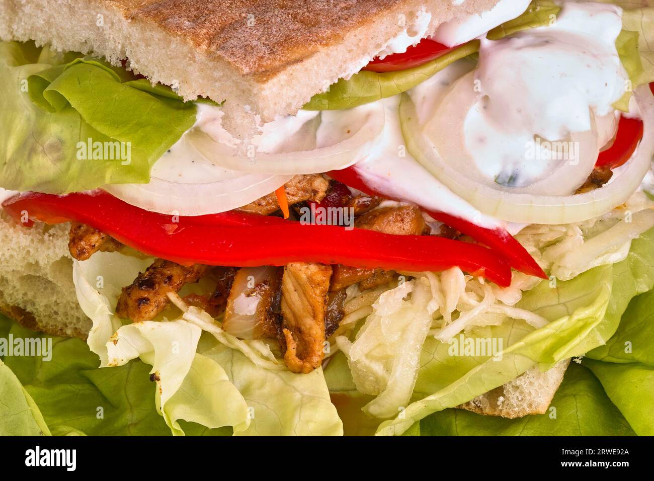 Doner kebab with salad Stock Photo - Alamy