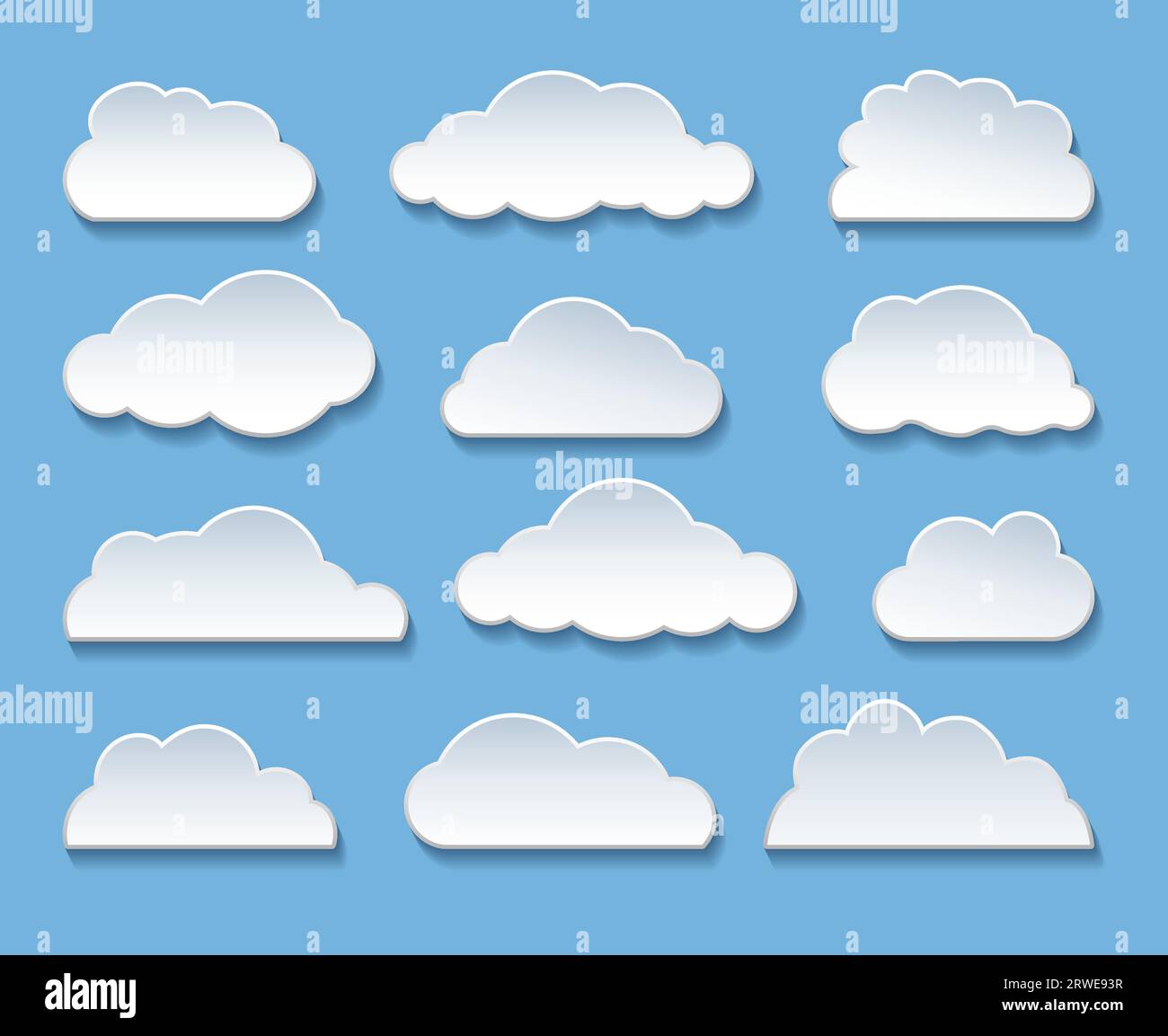 Blue 3d cloud business Stock Vector Images - Alamy
