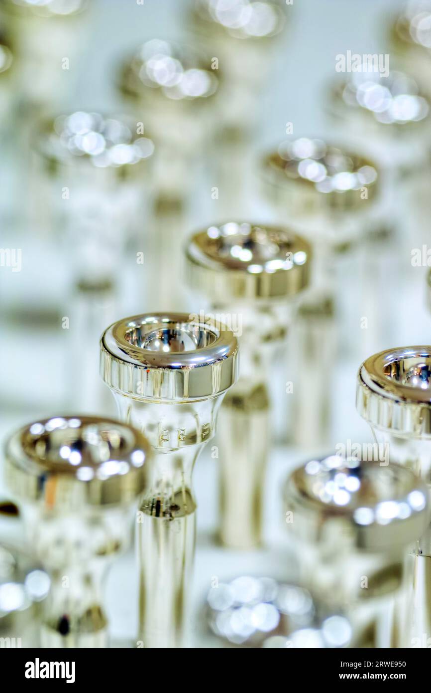 Cup mouthpieces for brass instruments Stock Photo - Alamy