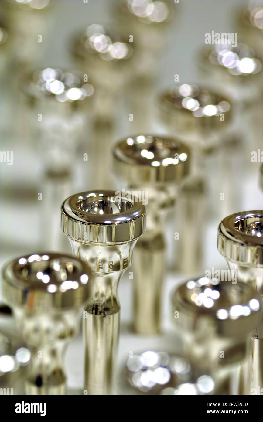 Cup mouthpieces for brass instruments Stock Photo - Alamy