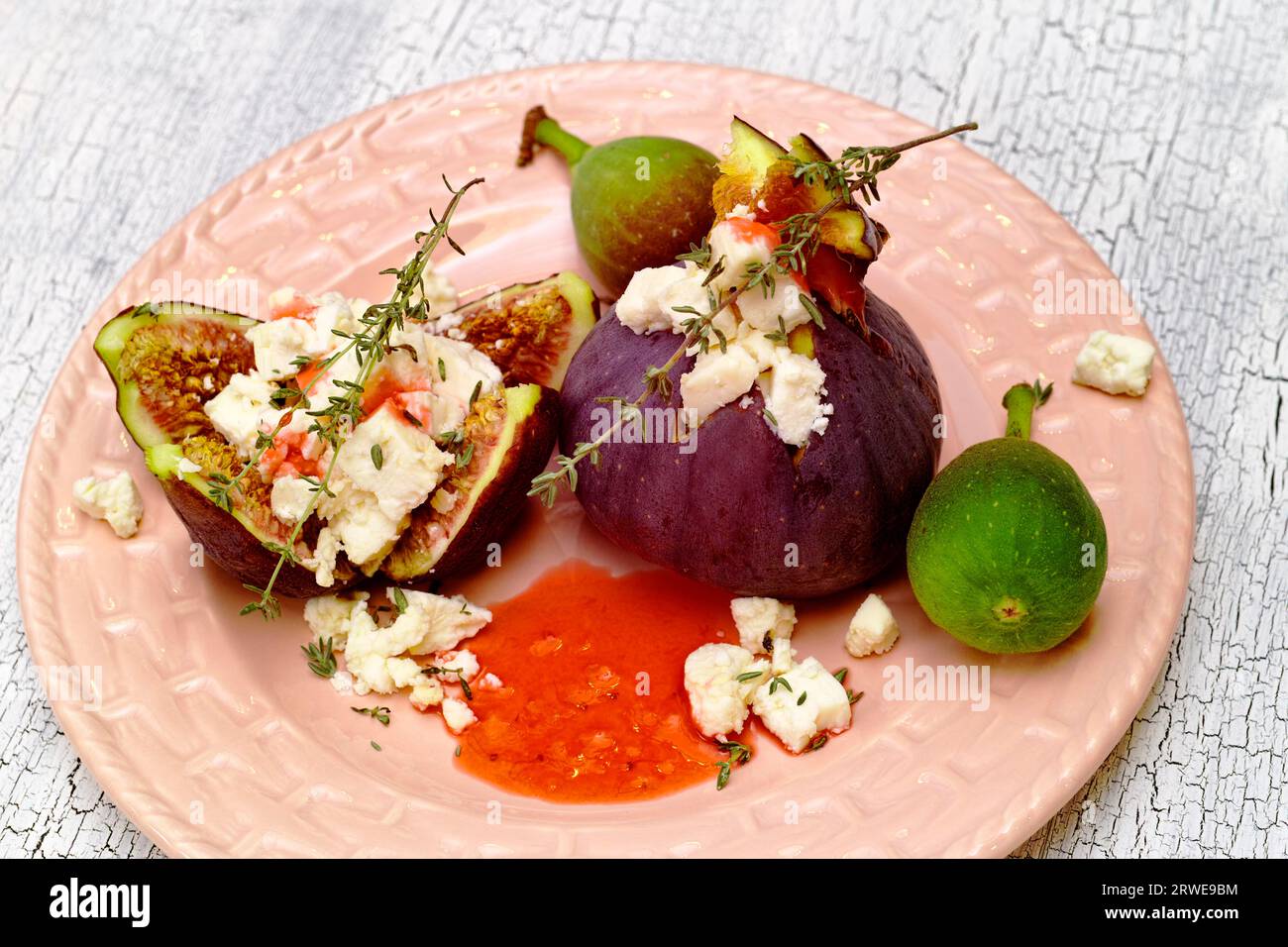 Fresh figs goat cheese hi-res stock photography and images - Alamy