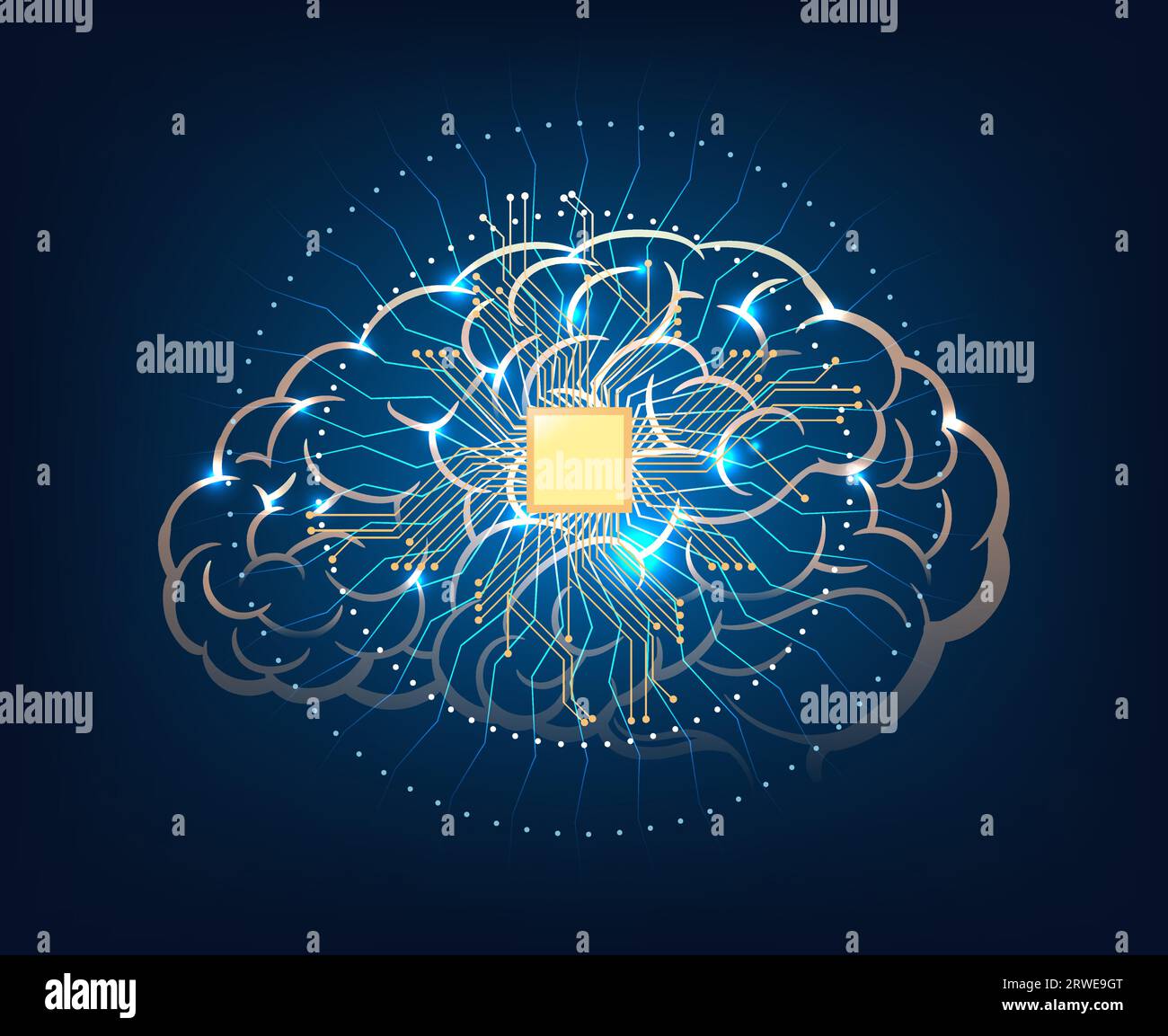 Head brain pattern vector Stock Vector Images - Alamy