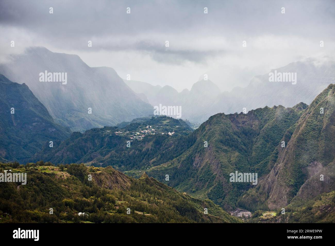 Landscape on la reunion Stock Photo - Alamy