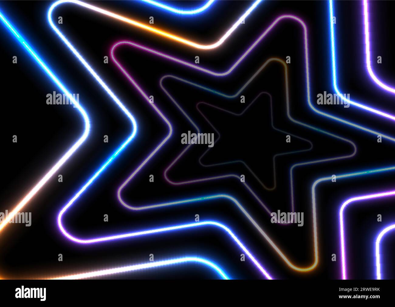 Colorful glowing neon stars abstract modern background. Vector template ...