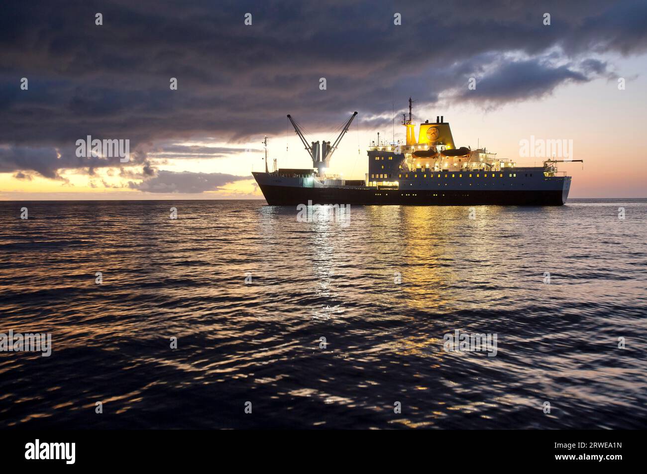 The supply ship St.Helena Stock Photo - Alamy