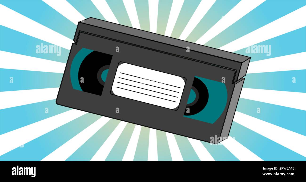 Retro video cassette for watching movies on video player old vintage ...