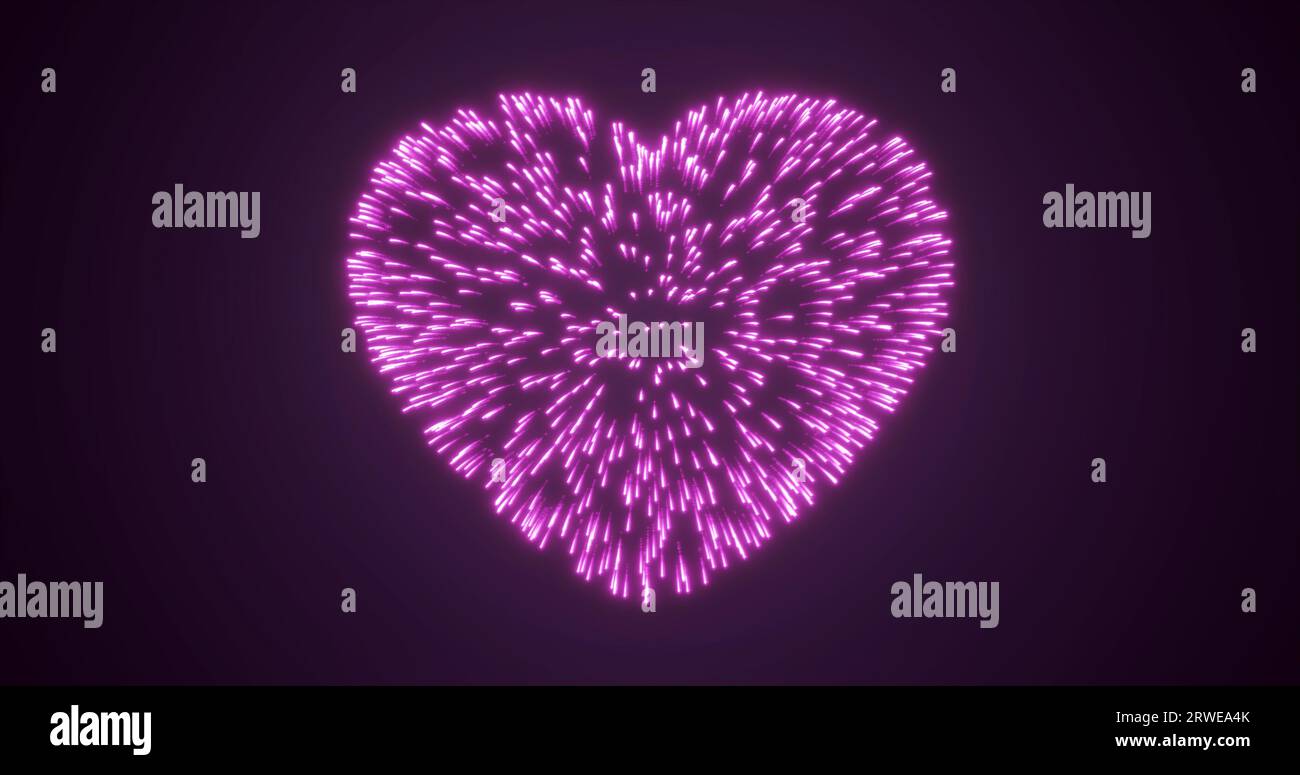 Abstract purple pink fireworks festive fireworks for valentine's day in ...