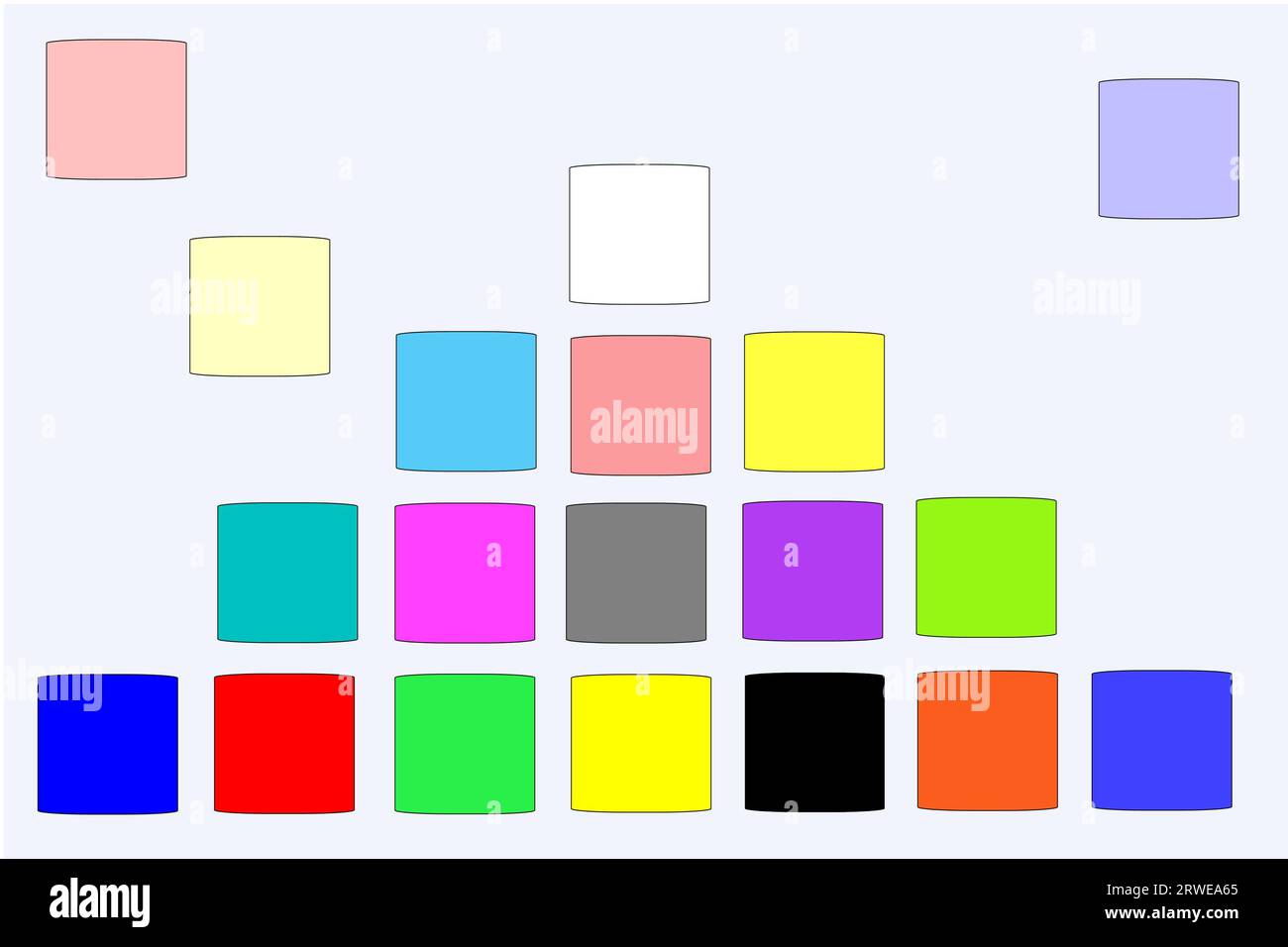 Falling building blocks in different colours Stock Photo - Alamy