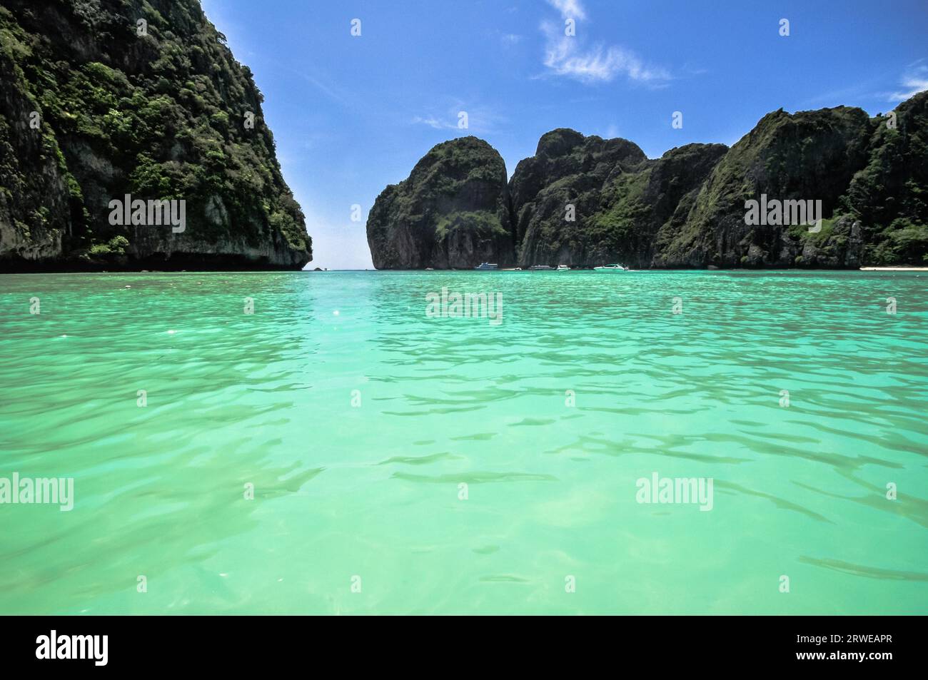 Phi Phi island Maya bay Thailand Perfect tropical bay, Asia Stock Photo ...