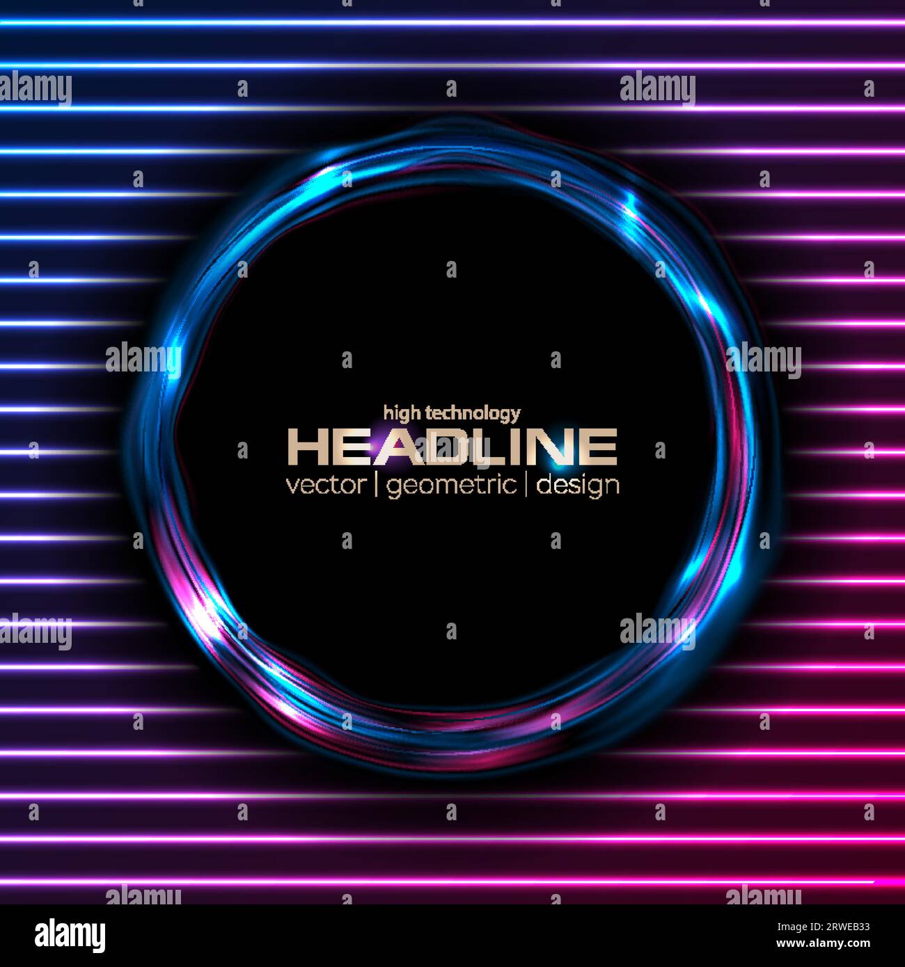 Logo blue neon lines Stock Vector Images - Alamy